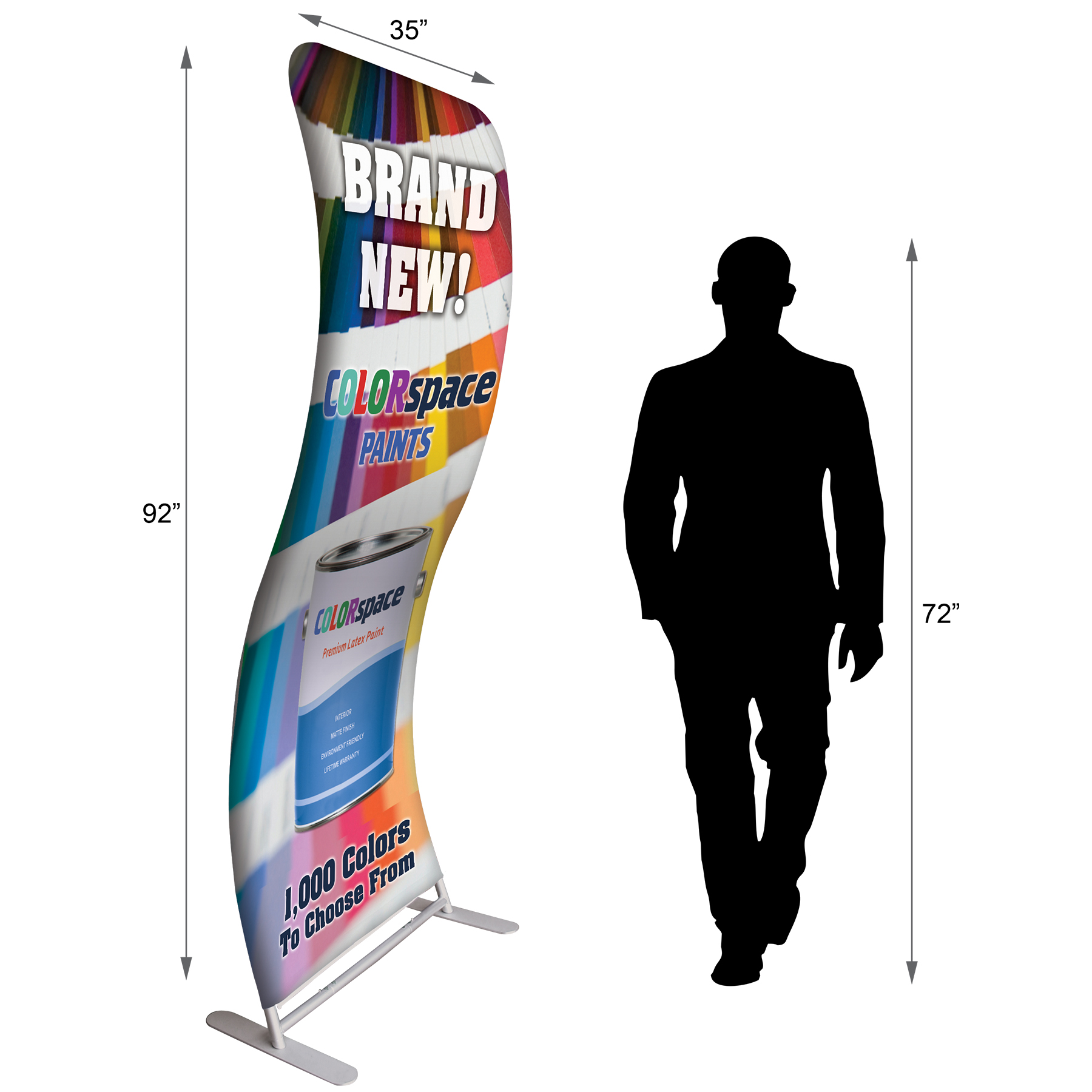 Wave Banner Kit - Custom Branded Promotional Trade Show Banners - Swag.com