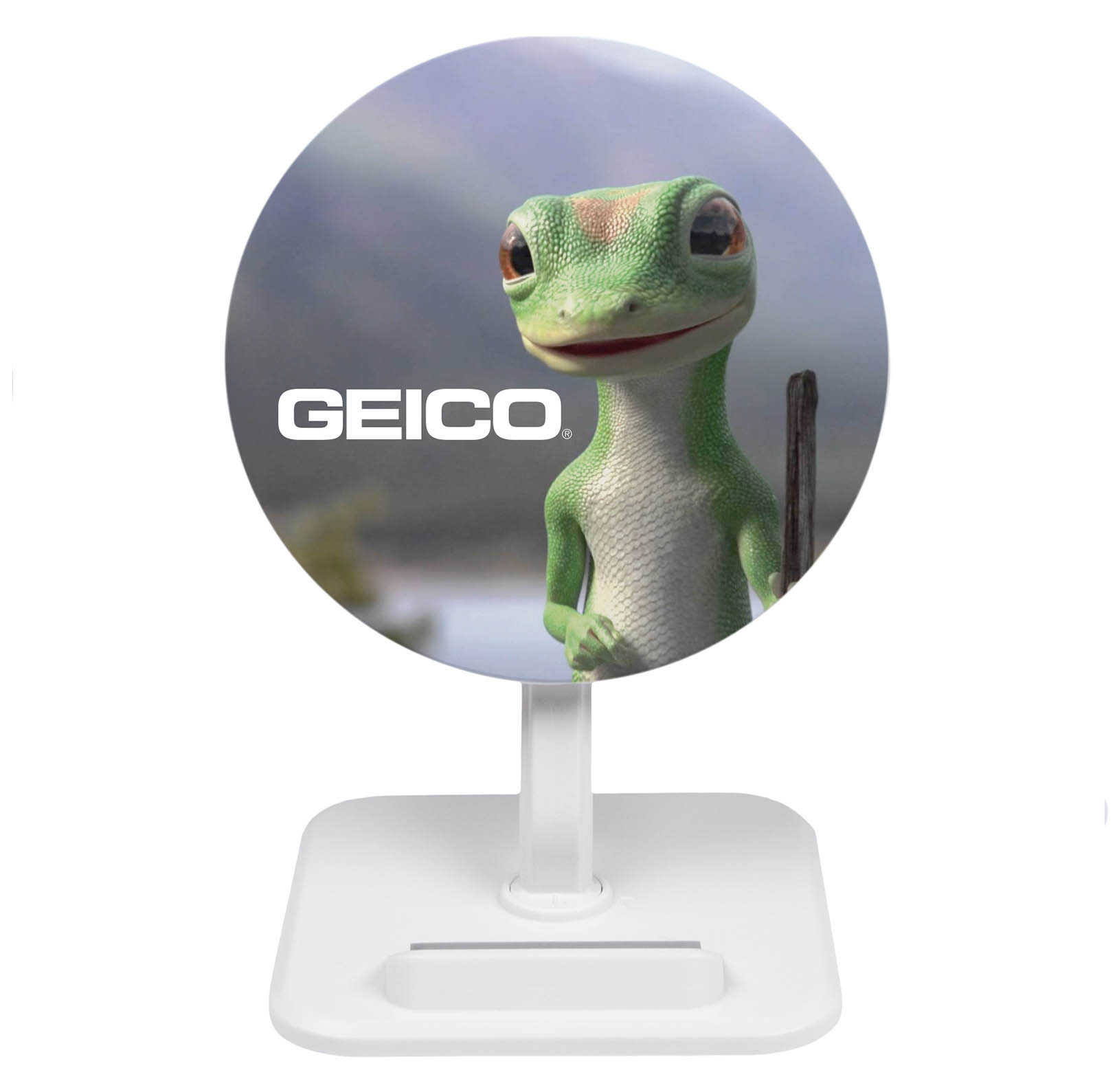 Qi Round Stand Charger - Custom Branded Promotional Chargers - Swag.com