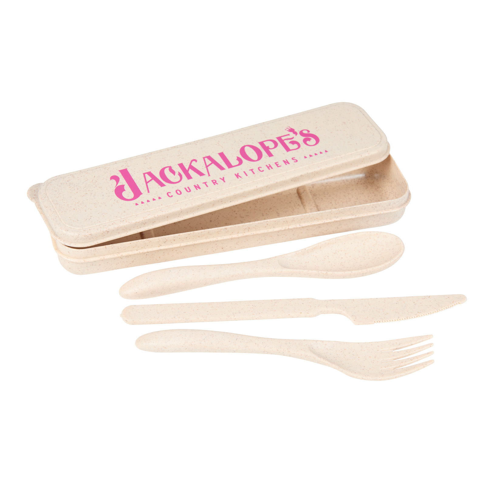 Bamboo Fiber Cutlery Set - Custom Branded Promotional Kitchenware ...