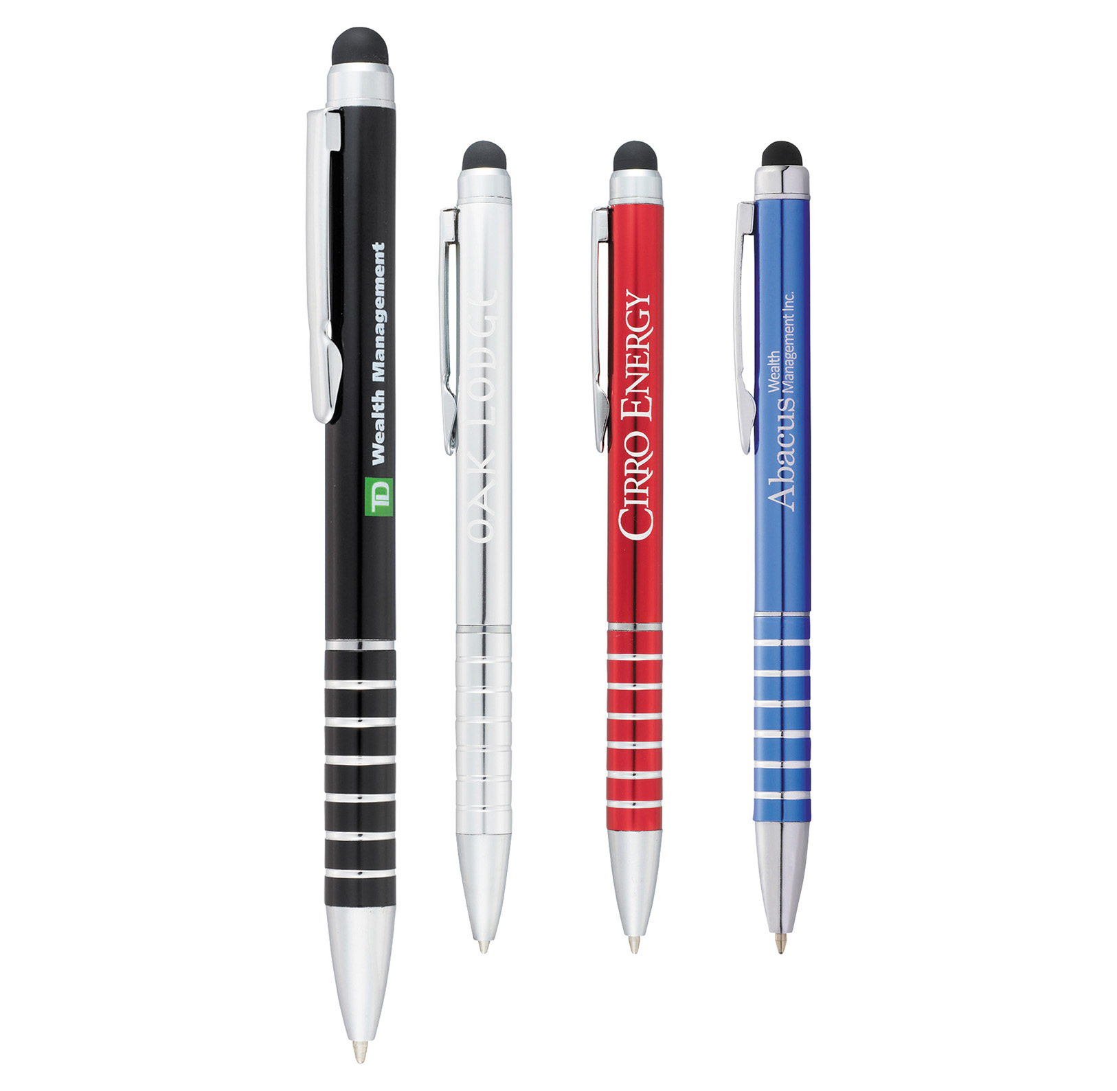 Dual Ballpoint Stylus Pen - Custom Branded Promotional Pens - Swag.com