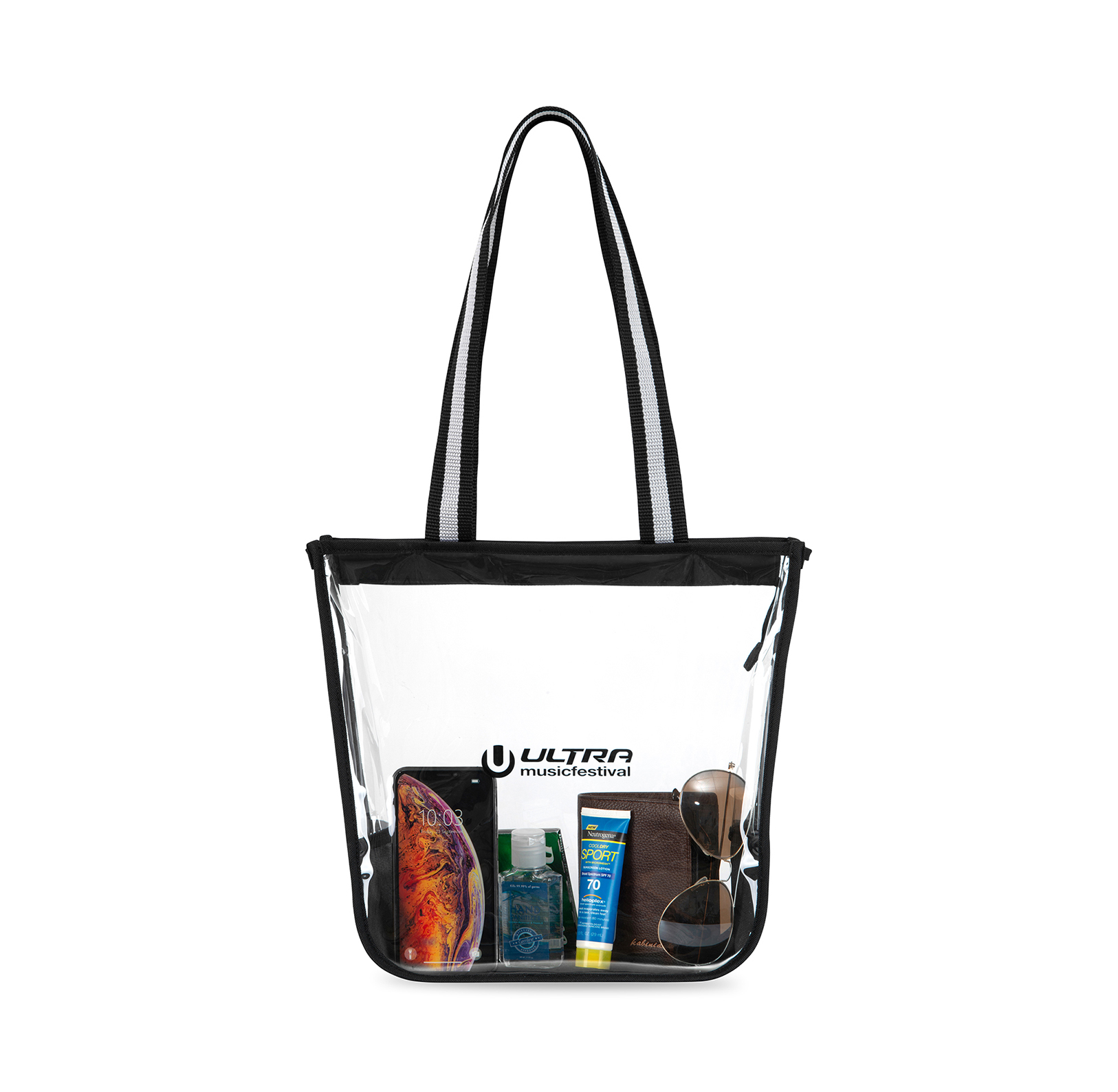 Sigma Clear Zippered Tote Bag - Custom Branded Promotional Tote Bags ...