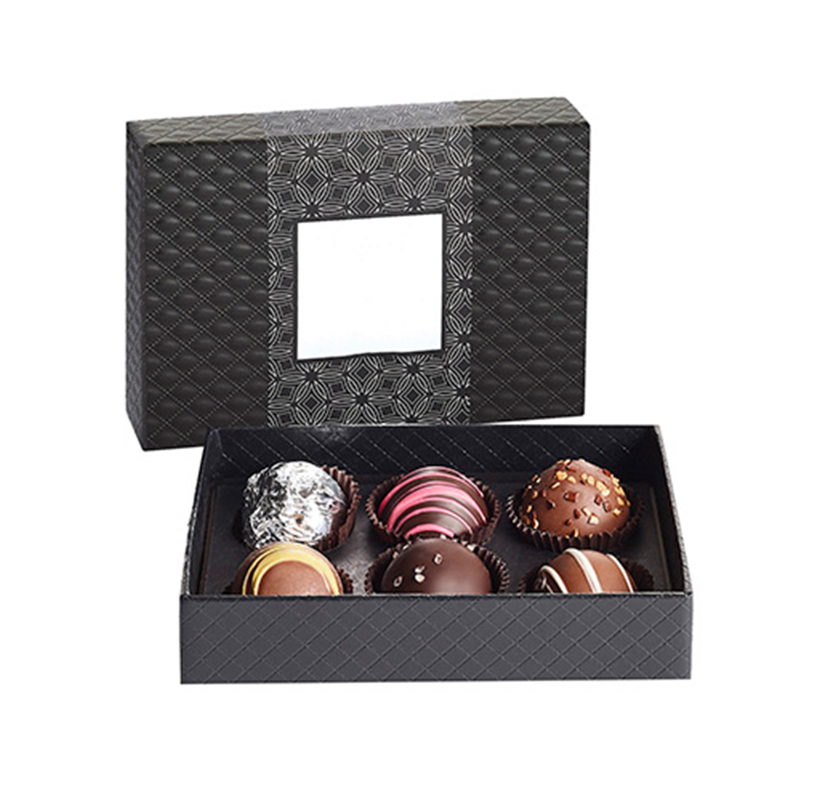 6 Piece Belgian Chocolate Box - Custom Branded Promotional Food & Candy ...