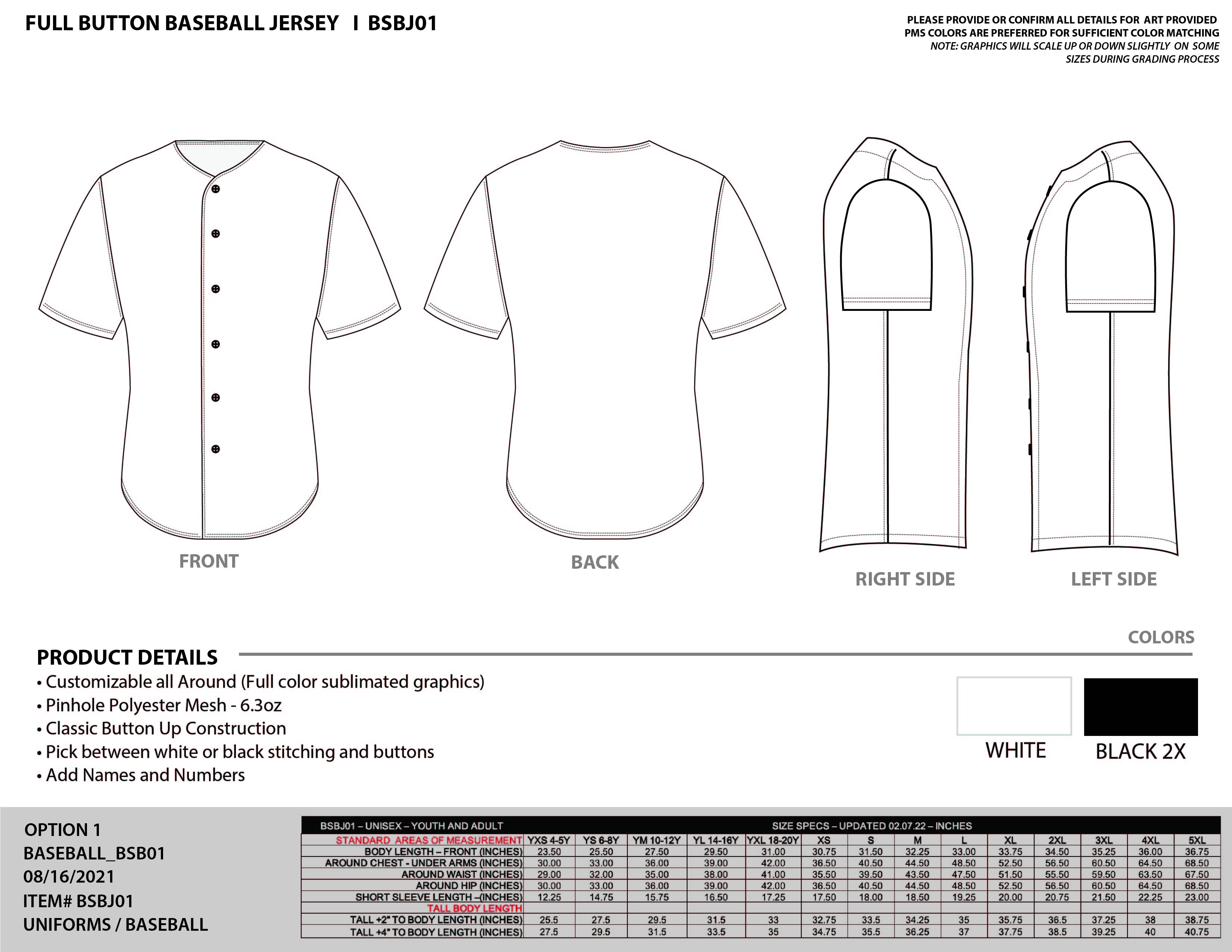 Fully Custom Men’s Baseball Jersey - Custom Branded Promotional ...