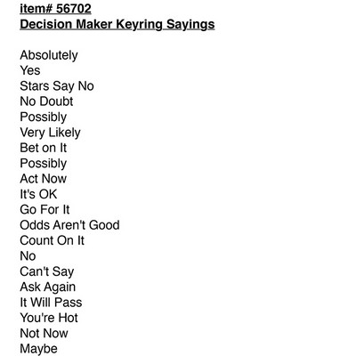 Decision Maker Keychain - Custom Branded Promotional Trade Show - Swag.com