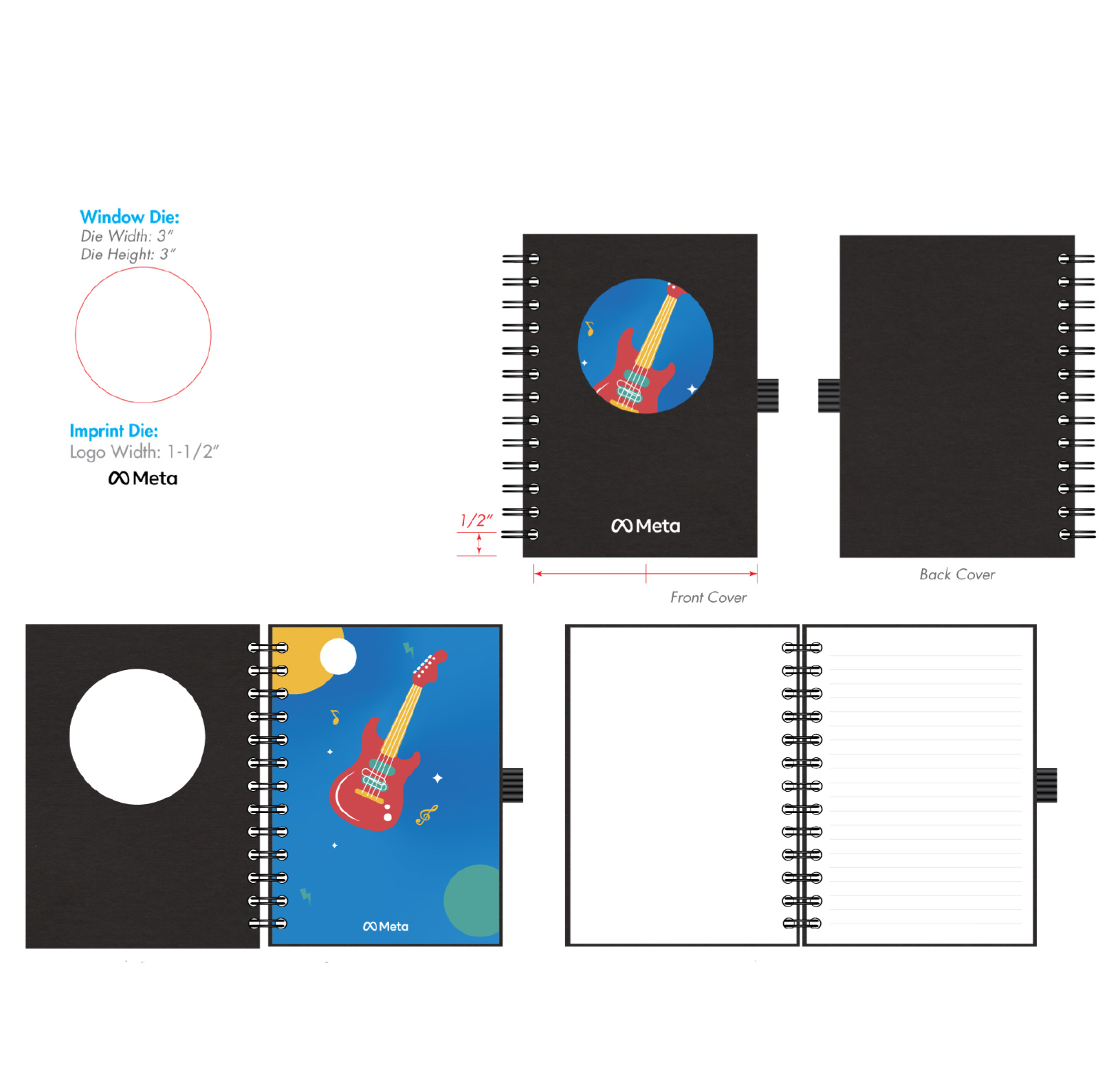 Window Spiral Notebook - Custom Branded Promotional Journals - Swag.com