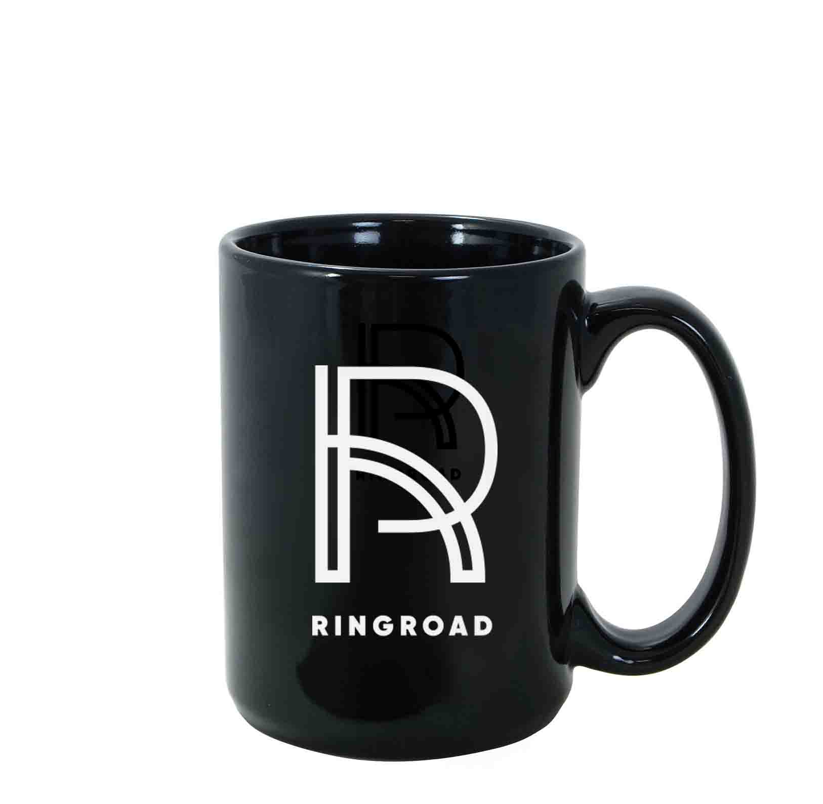 15 Oz. Custom Black Mug - Custom Branded Promotional Mugs - Swag.com