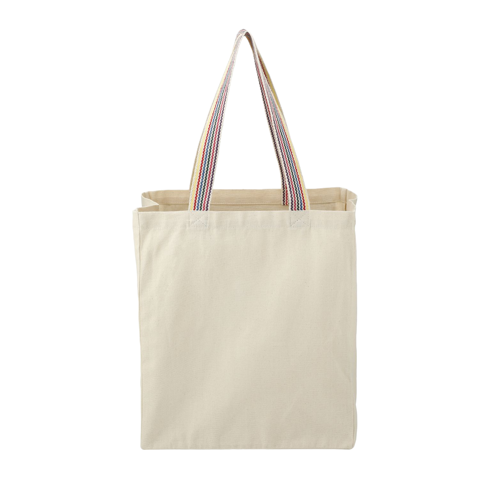 Rainbow Handle Grocery Tote Bag - Custom Branded Promotional Tote Bags ...