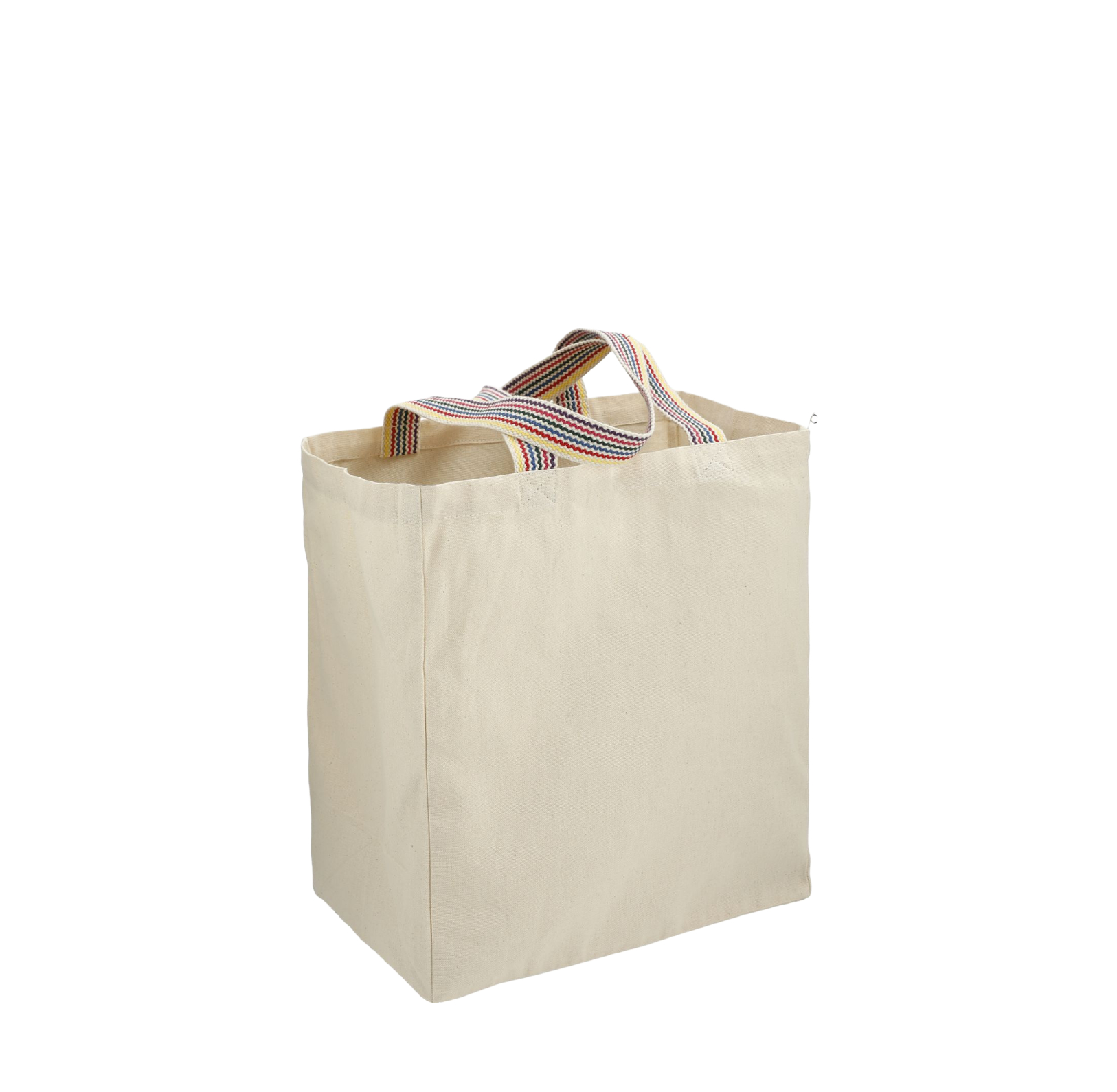 Rainbow Handle Grocery Tote Bag - Custom Branded Promotional Tote Bags ...