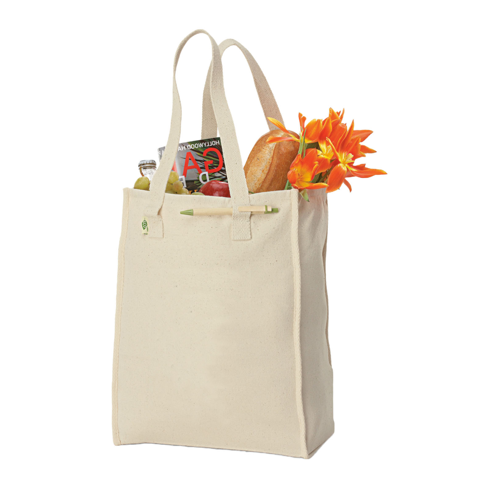 Recycled Cotton Market Tote Bag - Custom Branded Promotional Tote Bags ...