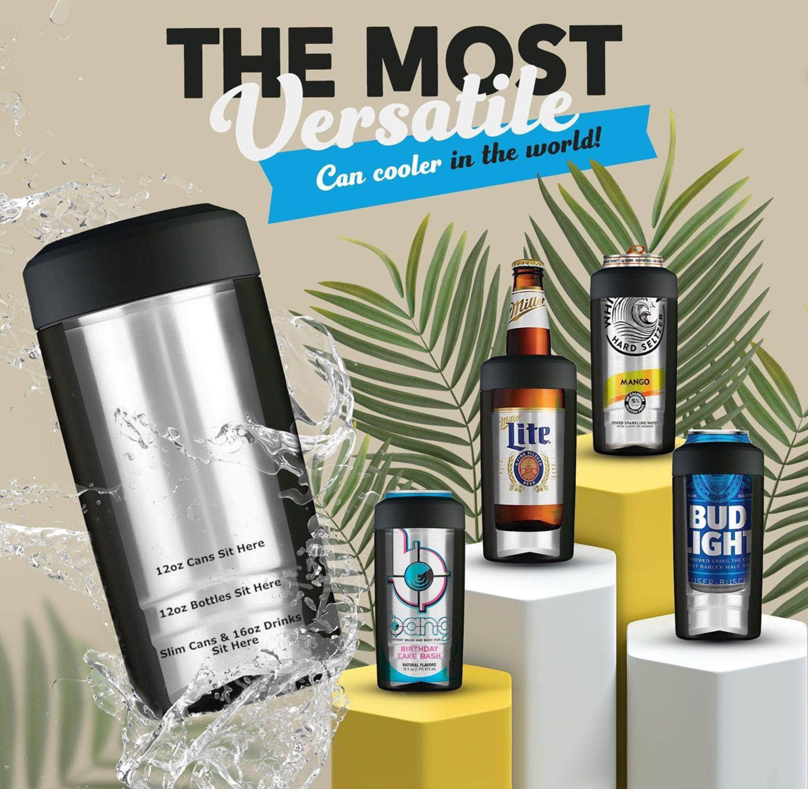 Frost Buddy Universal Buddy White Can Cooler - Custom Branded Promotional Drinkware - Swag.com