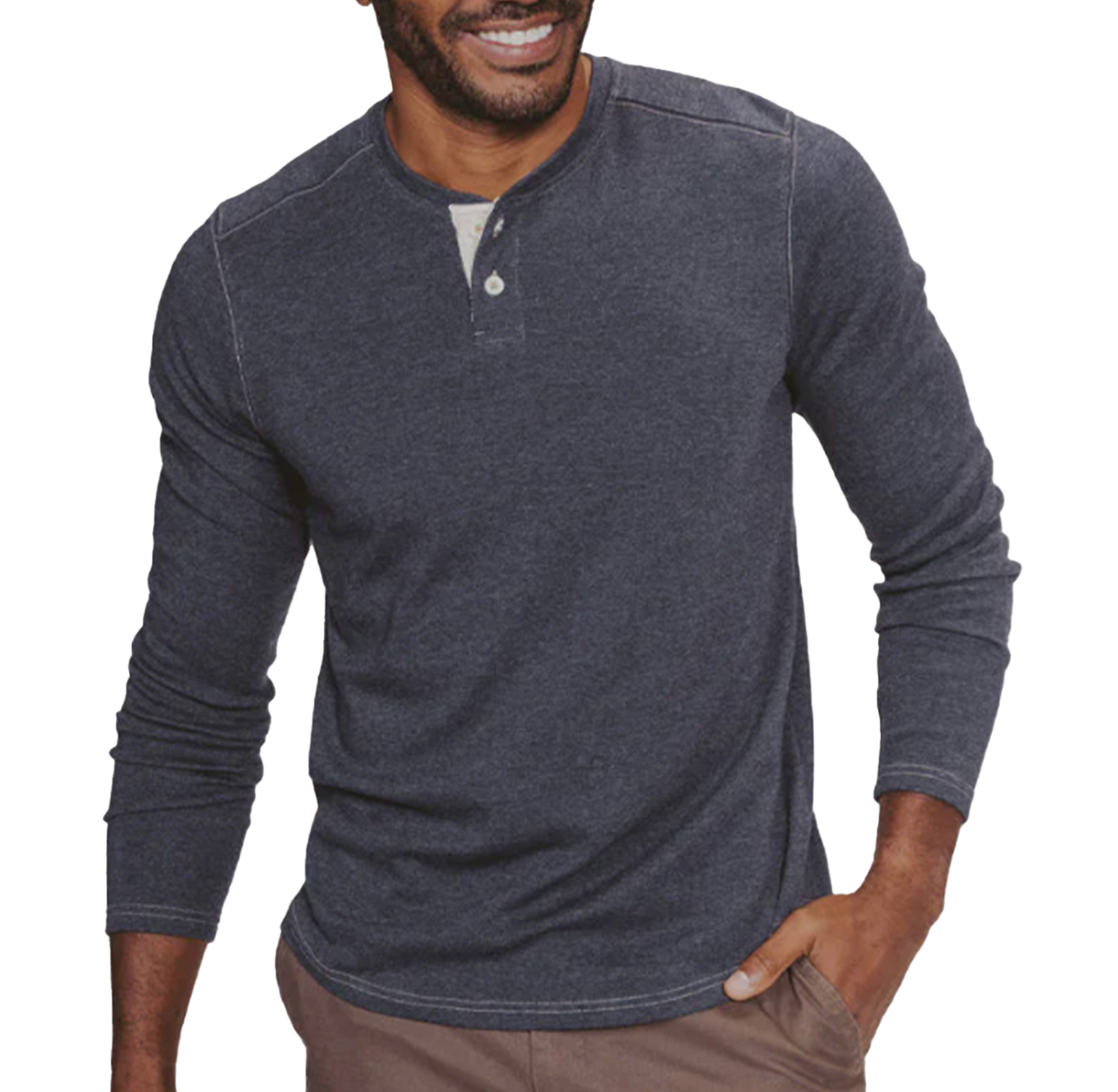 The Normal Brand Men's Puremeso Two Button Henley - Branded Promotional ...