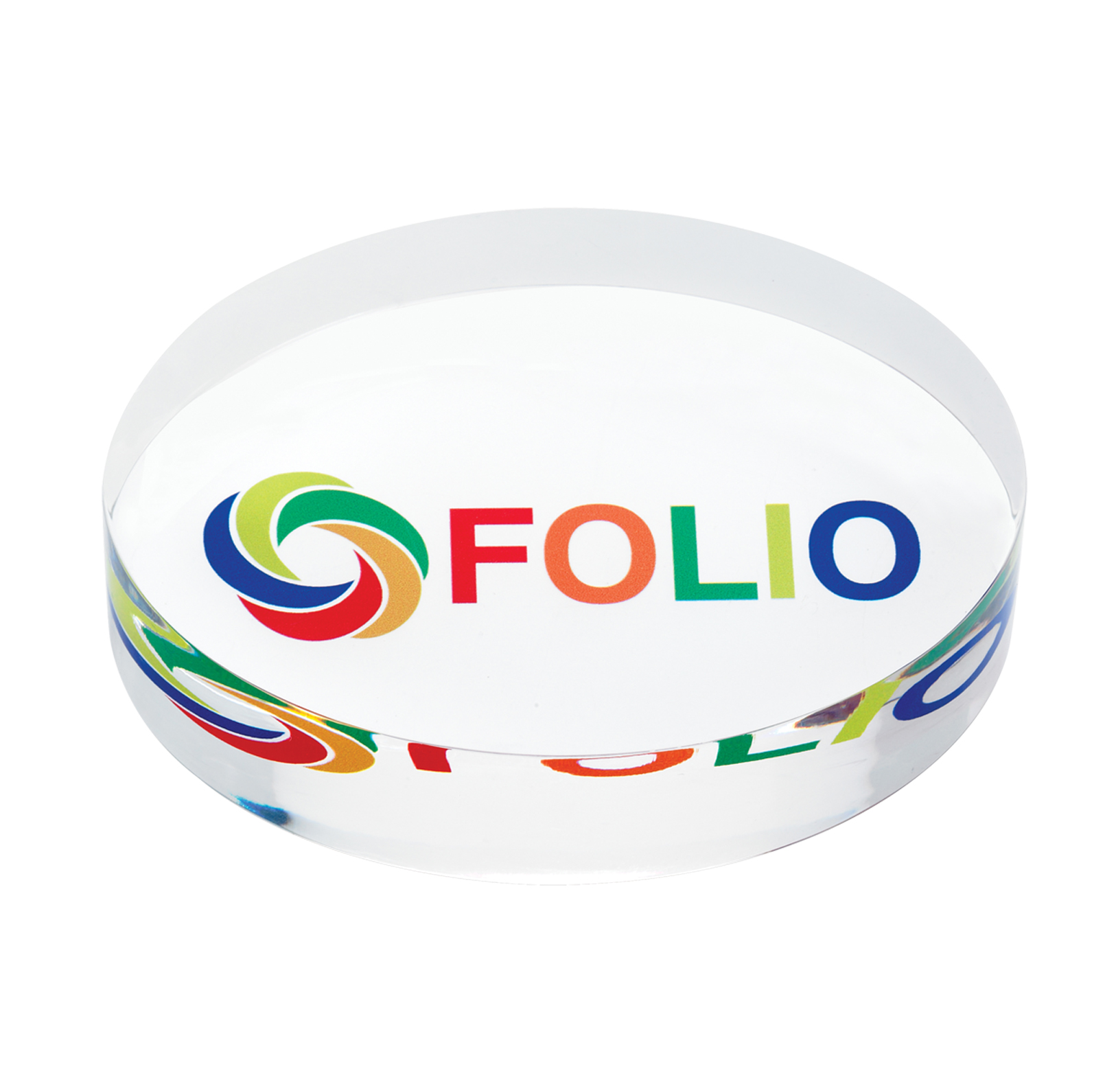 Oval Acrylic Paperweight - Branded Promotional Custom Desk Accessories ...
