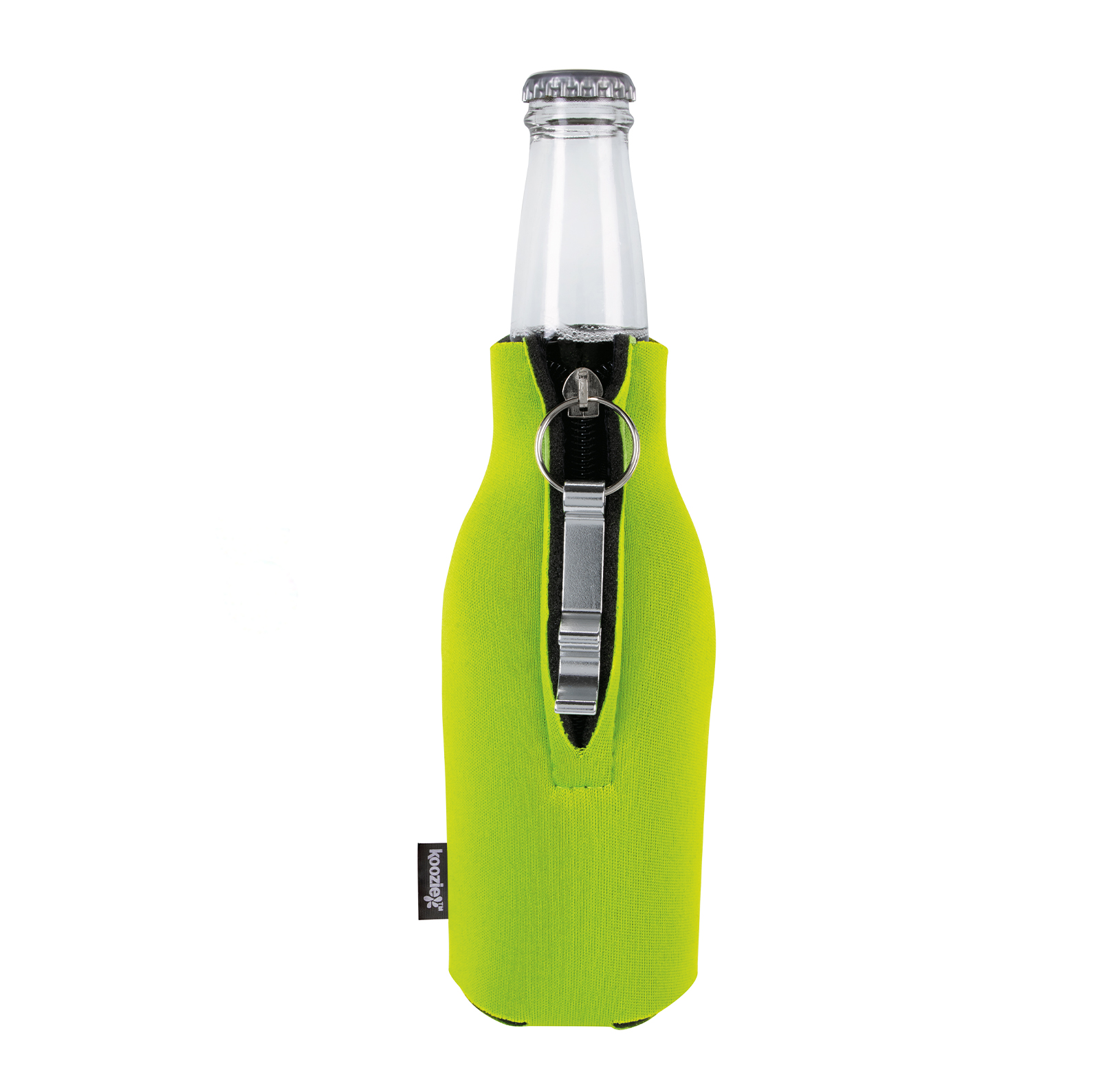 Zip-Up Bottle Koozie - Branded Promotional Custom Cooler - Swag.com