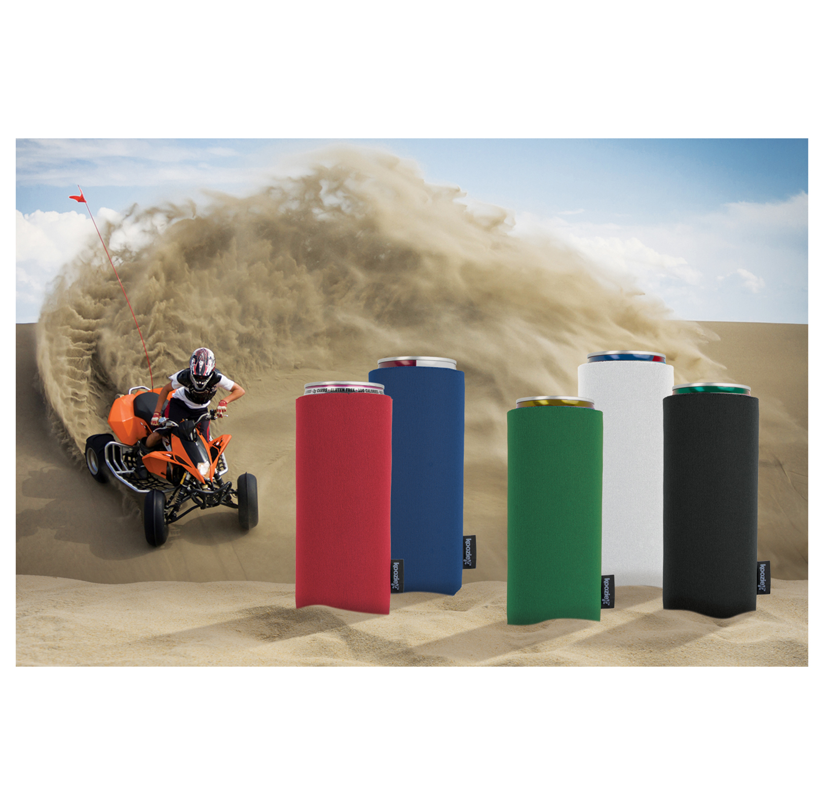 Collapsible Slim Can Koozie - Branded Promotional Custom Coolers- Swag.com