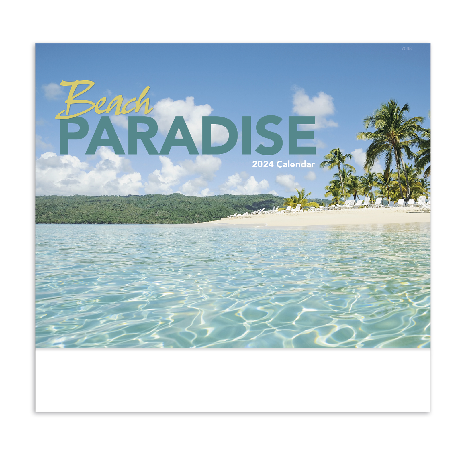 Beach Paradise Stapled Calendar - Branded Promotional Custom Desk ...