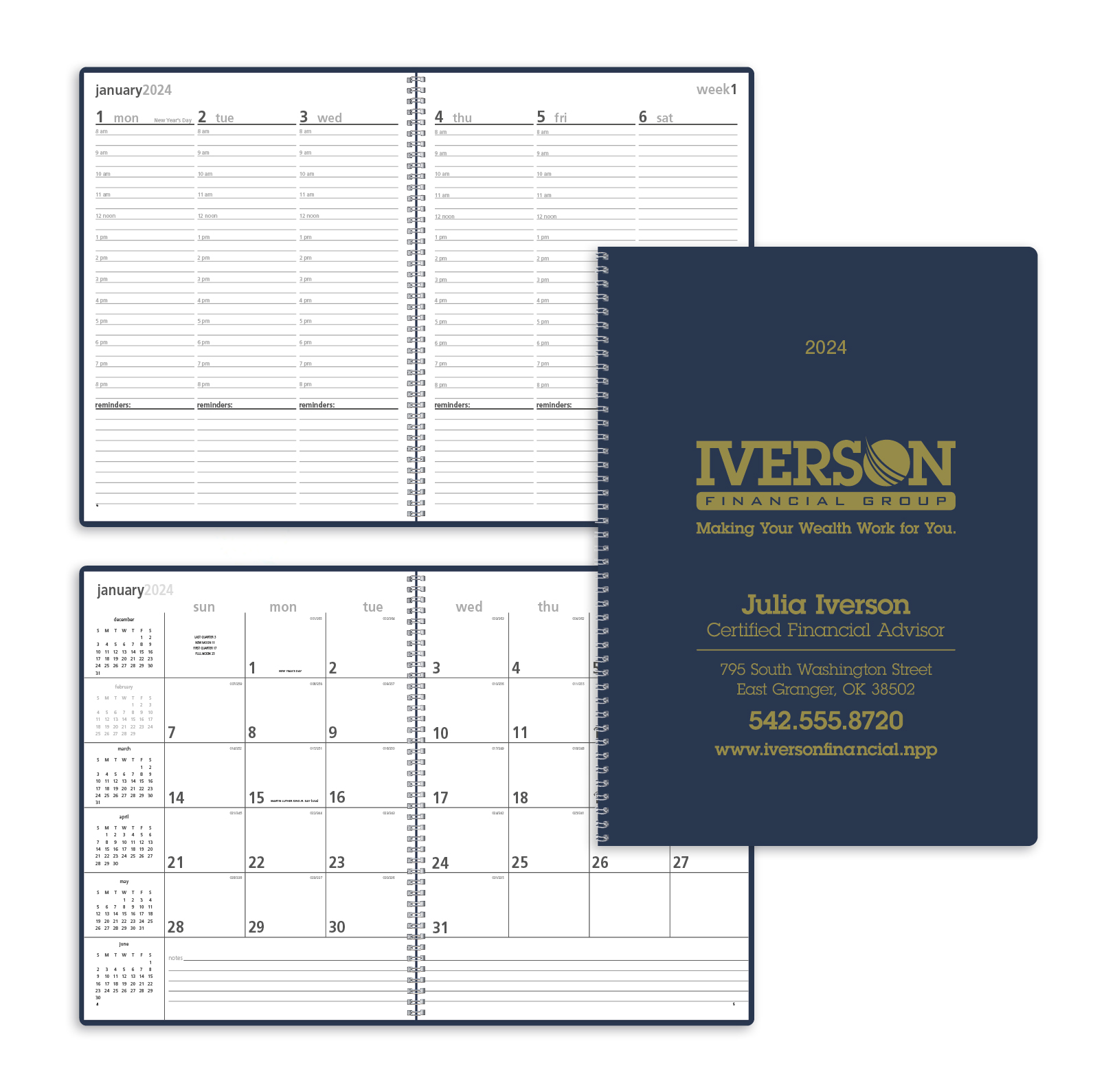 Monthly & Weekly Planner - Branded Promotional Custom Desk Accessories ...