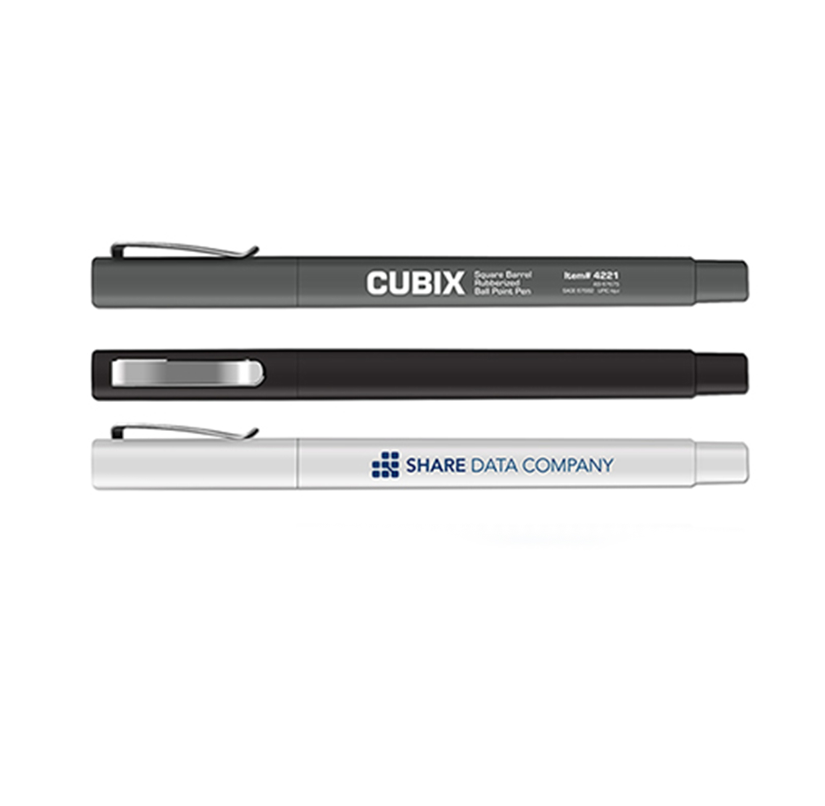 Square Barrel Ball Point Pen - Custom Branded Promotional Pens - Swag.com