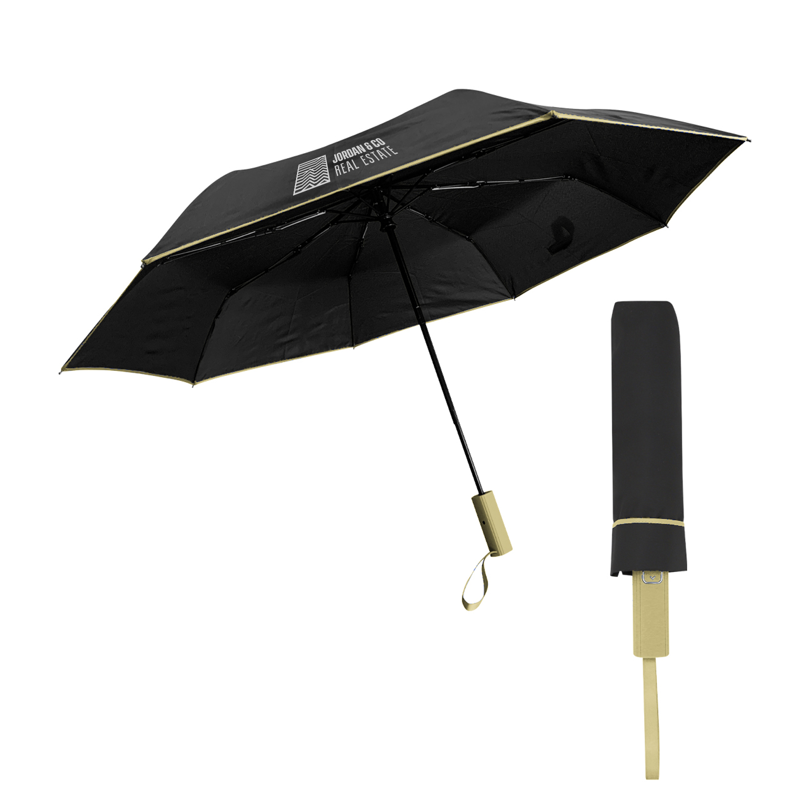 46'' Arc Templeton Telescopic Umbrella - Branded Promotional Custom Umbrellas - Swag.com
