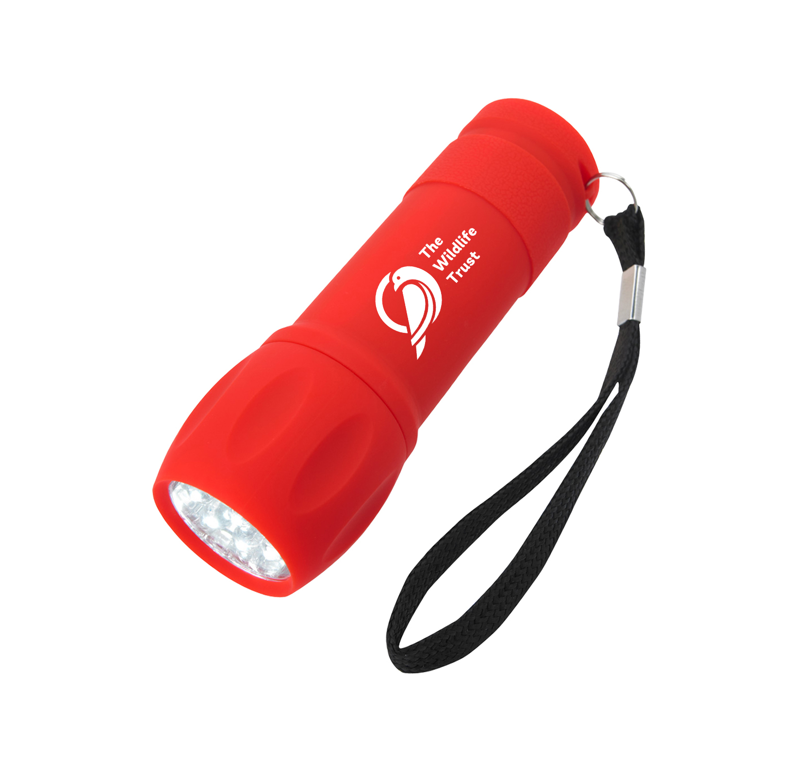 Rubberized Torch FlashLight With Strap - Branded Promotional Custom ...