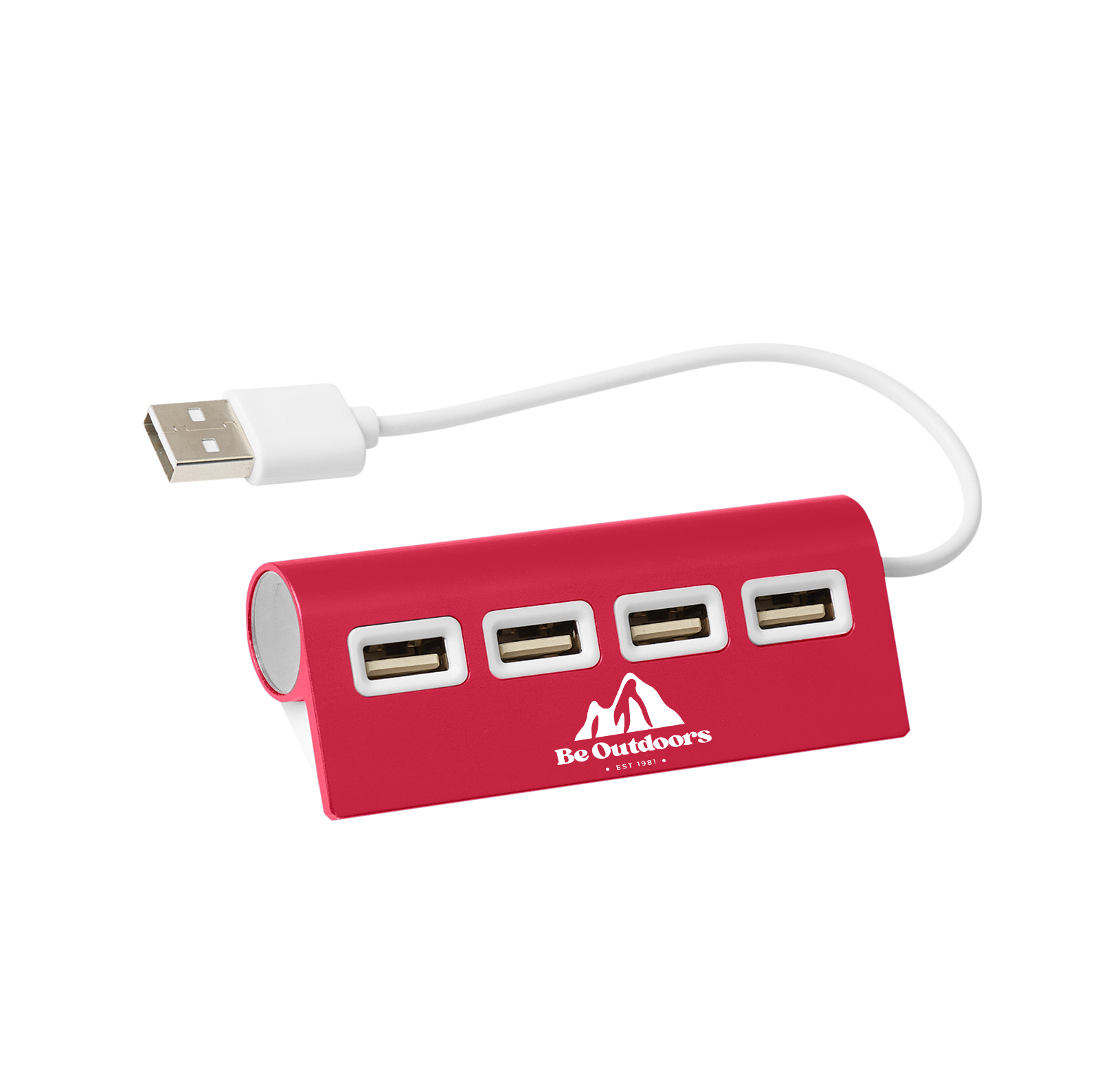 4-Port Aluminum Wave USB Hub - Branded Promotional Custom Travel ...