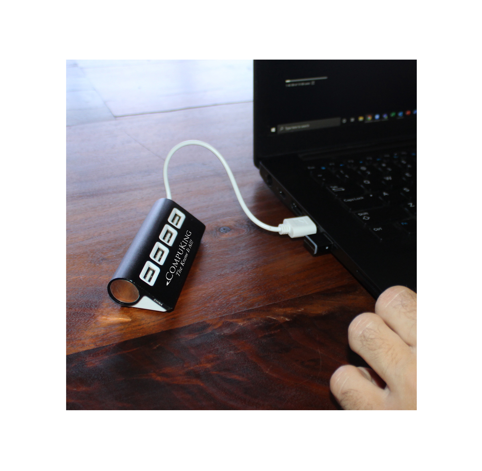 4-Port Aluminum Wave USB Hub - Branded Promotional Custom Travel ...