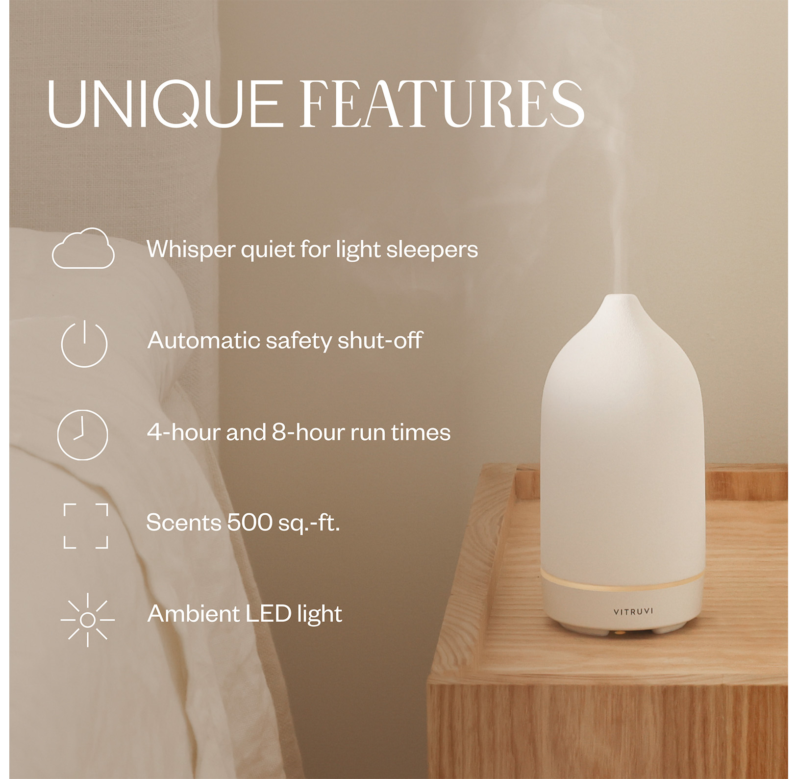 Vitruvi Stone Diffuser - Custom Branded Promotional Diffusers - Swag.com