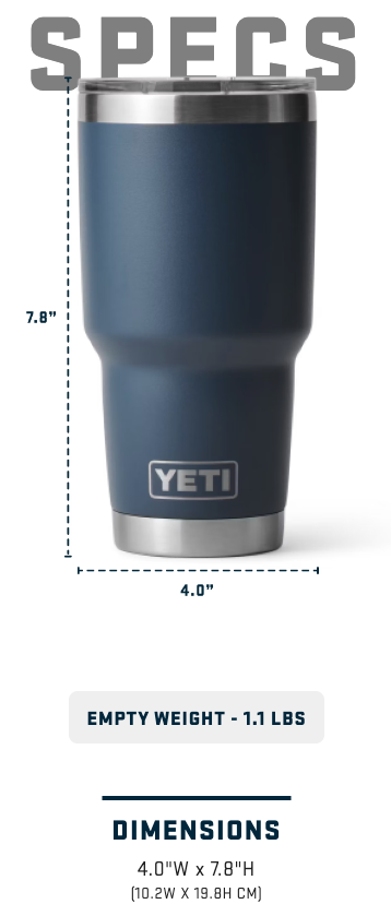 YETI 30 Oz. Rambler Tumbler - Custom Branded Promotional YETI Tumblers ...