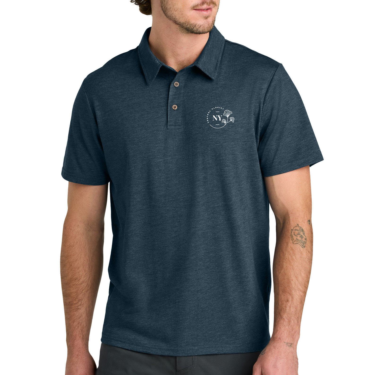 tentree Men's TreeBlend Polo Shirt - Branded Promotional Custom Apparel ...