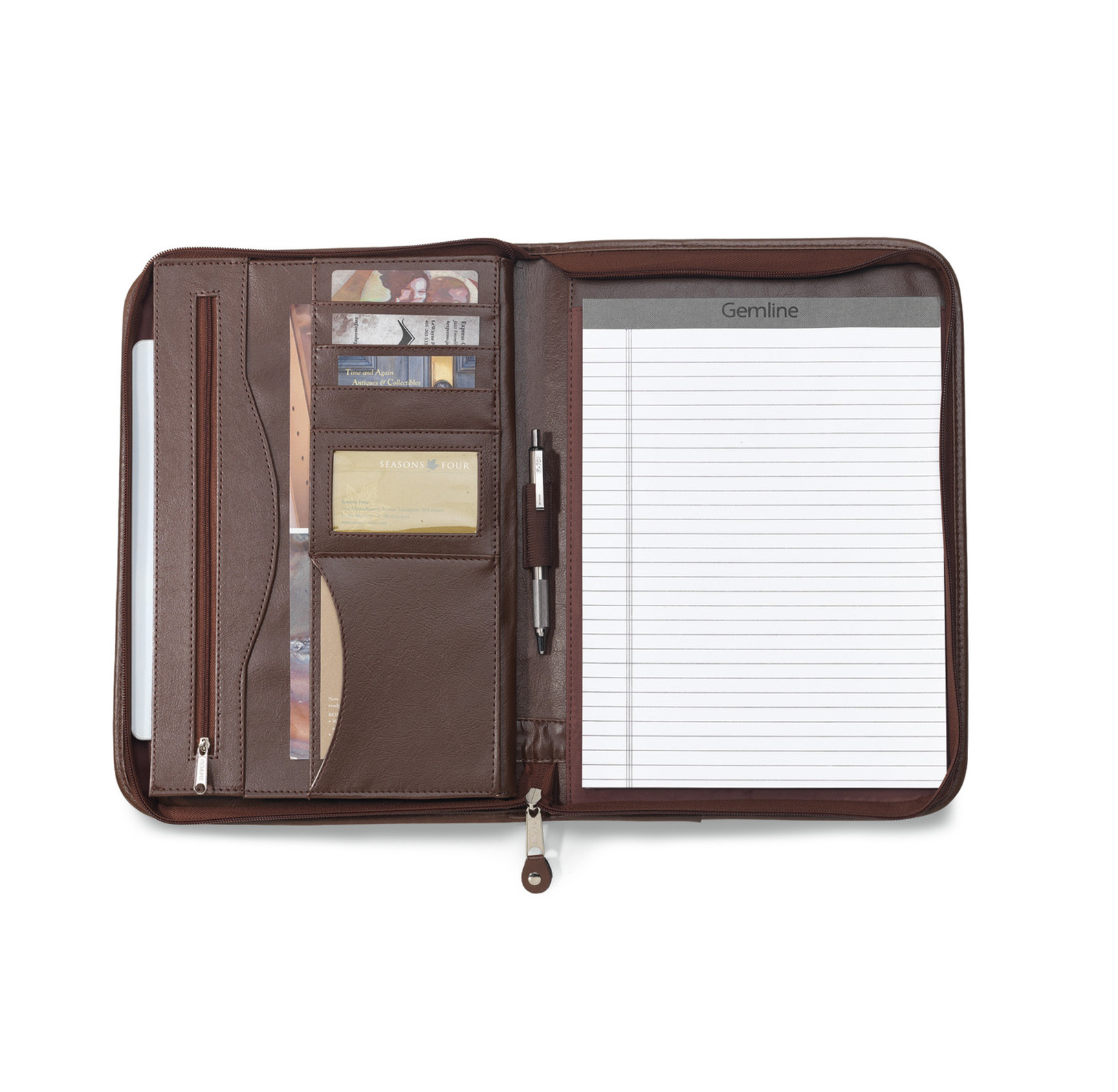 Deluxe Executive Vintage Leather Padfolio - Custom Branded Promotional ...