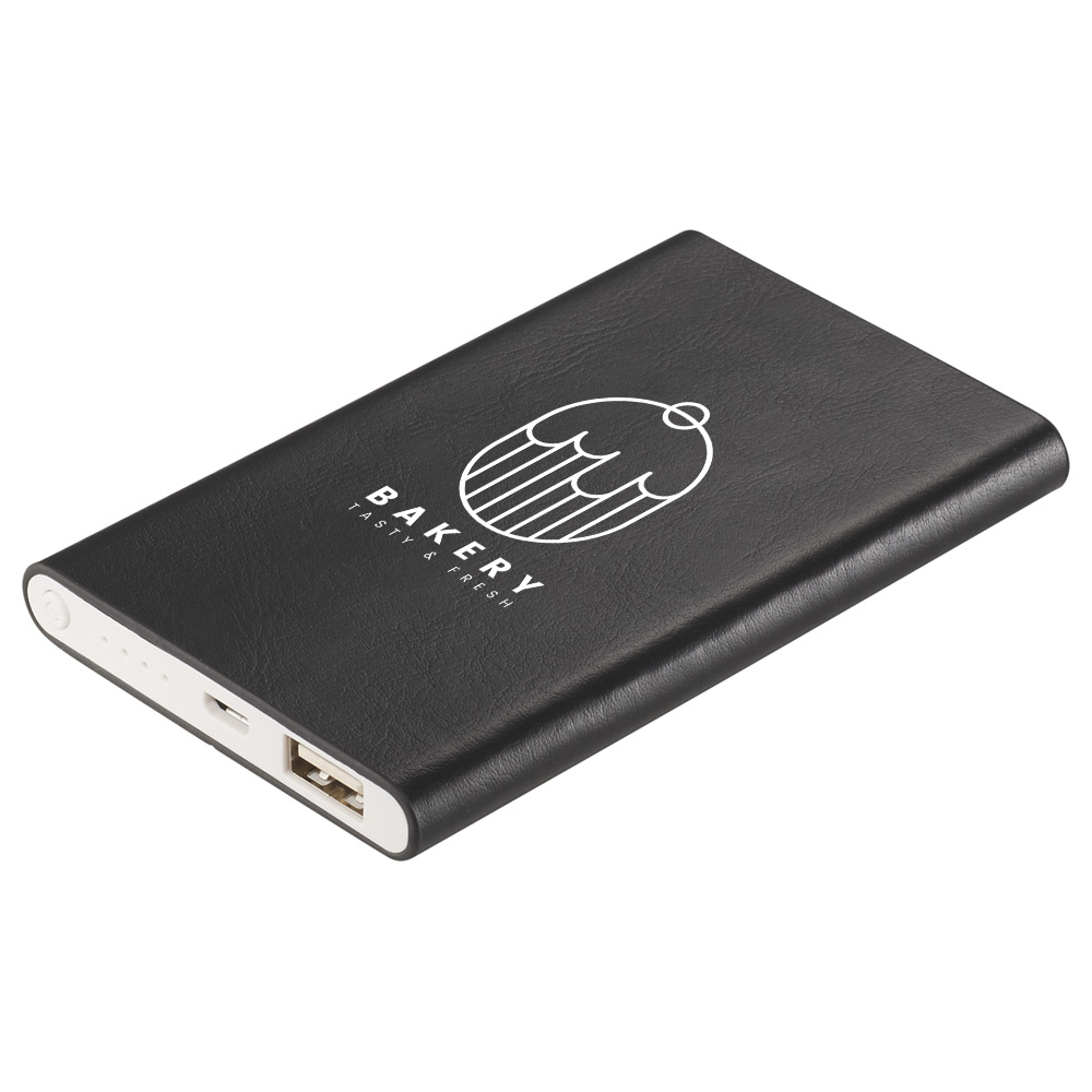 Leather Power Bank - Custom Branded Promotional Chargers - Swag.com