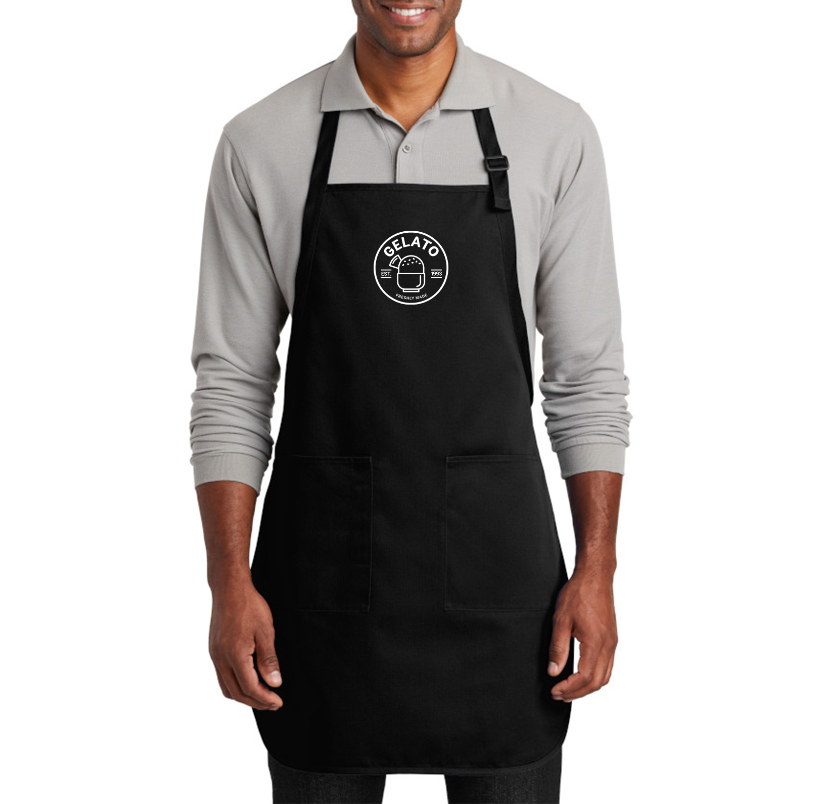 Port Authority Two-Pocket Bib Apron - Custom Branded Promotional Aprons - Swag.com
