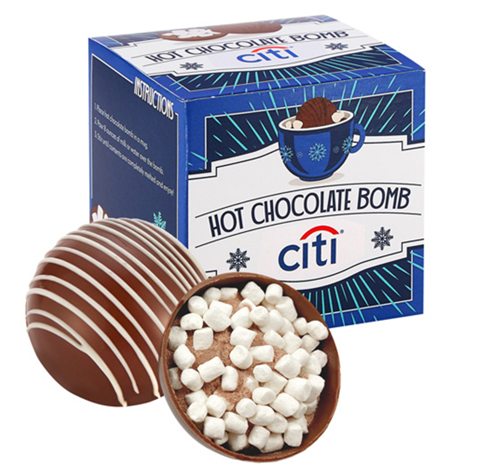 Hot Chocolate Bomb Box - Custom Branded Promotional Food & Candy - Swag.com
