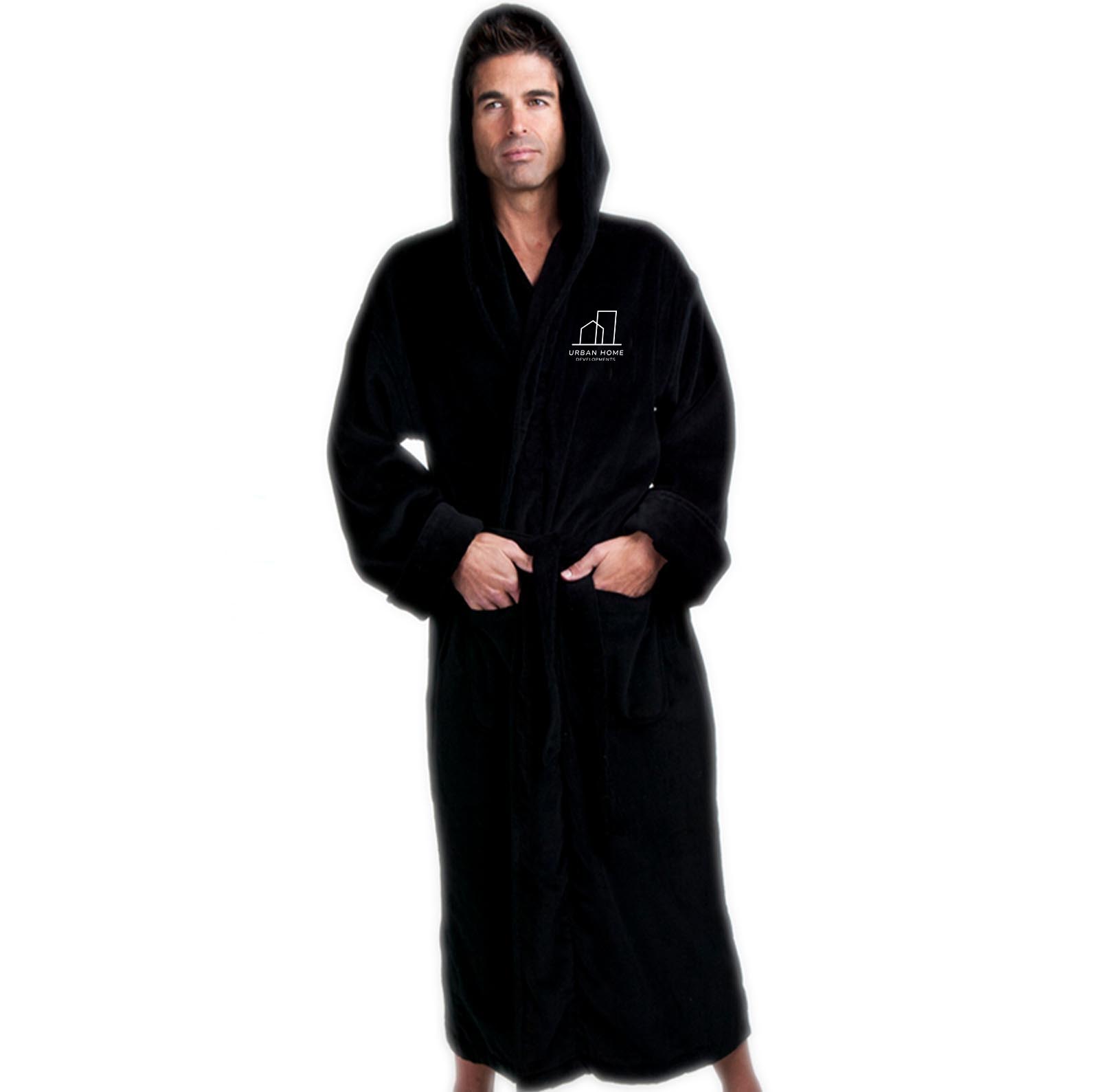 Terry Velour Hooded Robe - Custom Branded Promotional Apparel - Swag.com