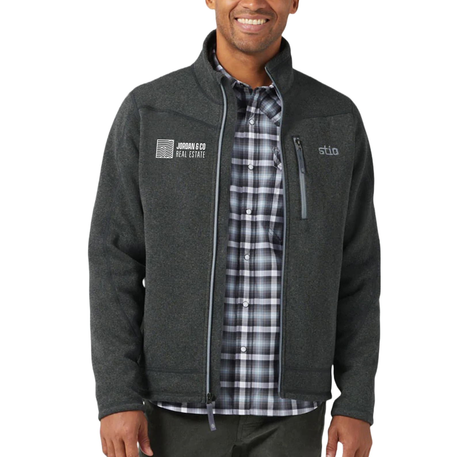 STIO Men's Wilcox Sweater Fleece Jacket - Custom Branded Promotional ...