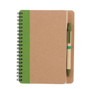 Eco Spiral Notebook with Pen - Custom Branded Promotional Notebooks ...