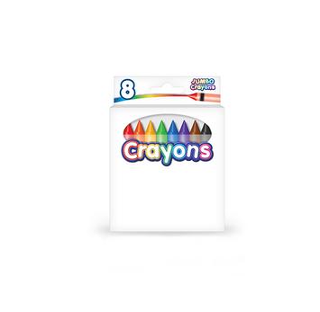 8ct Jumbo Crayon Box - Custom Branded Promotional Crayons - Swag.com